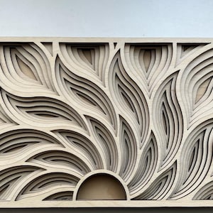 Wood Mandala Sunrise, Laser Cut Sunrise, Multi-layered Sunrise, 6 Layer ...