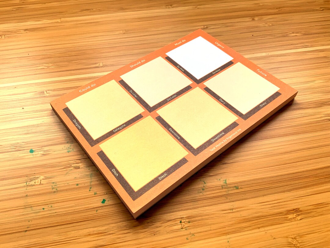 Eisenhower Matrix Notepad Planner Desk Pad Tear-off 50 Sheets A6 Size ...