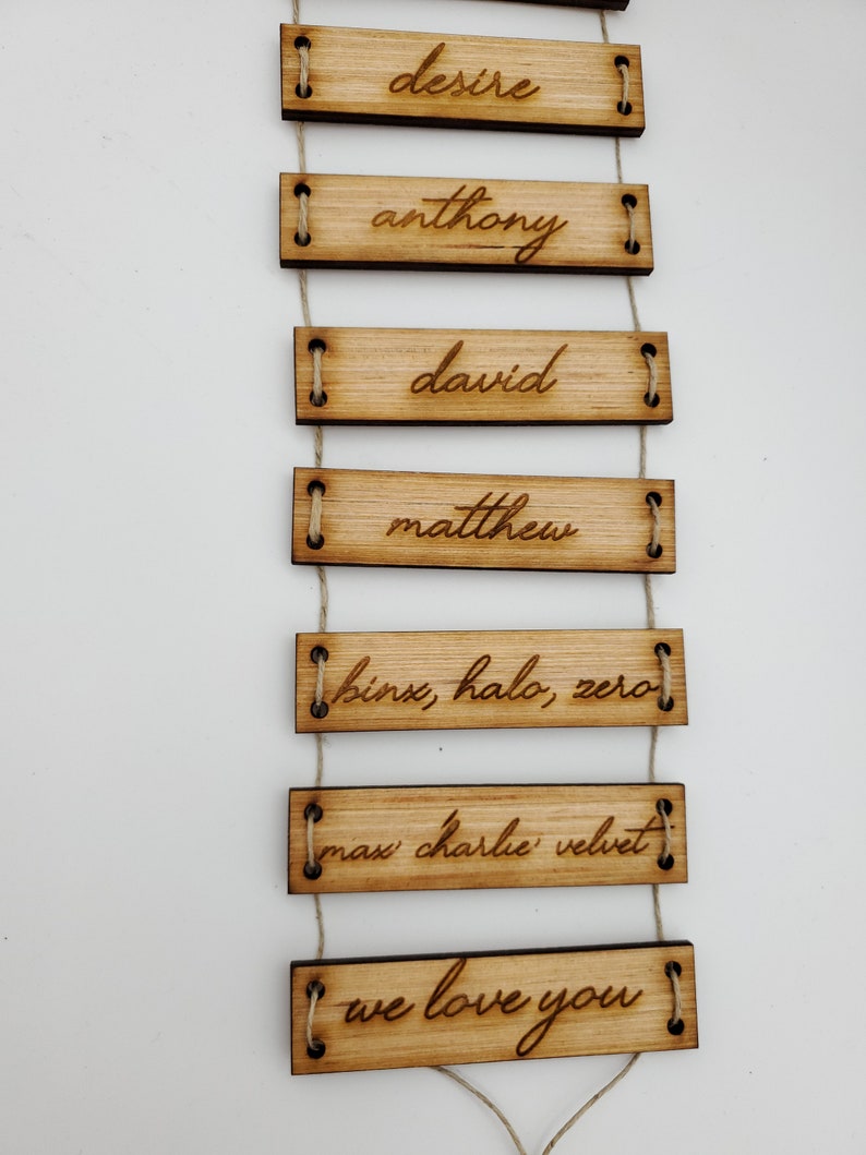 Perfect Gift Kids Name Ladder Create Your Own / Family Tree / - Etsy