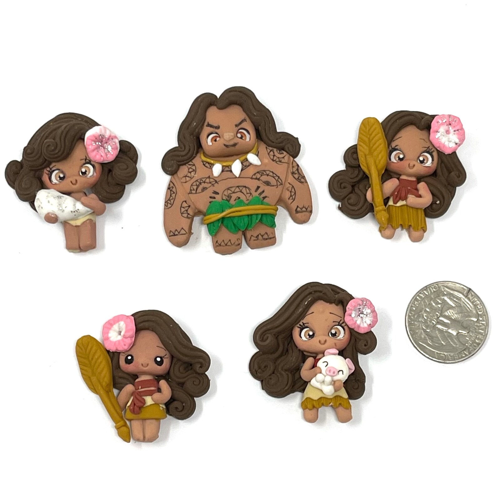 Handmade Clay Doll Moana | Etsy