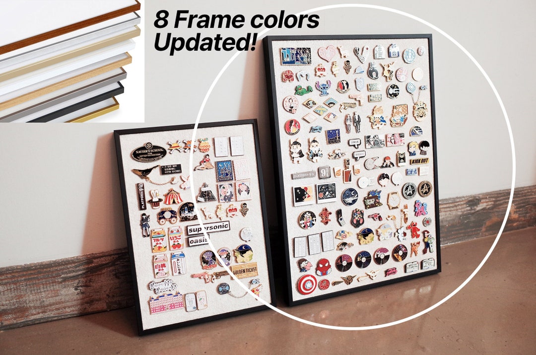 Pin Badge Display Metal-frame, Enamel Pin Display Box for Collector ...