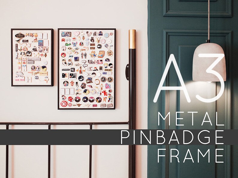 Pin Badge Display Metal-frame Enamel Pin Display Box for - Etsy