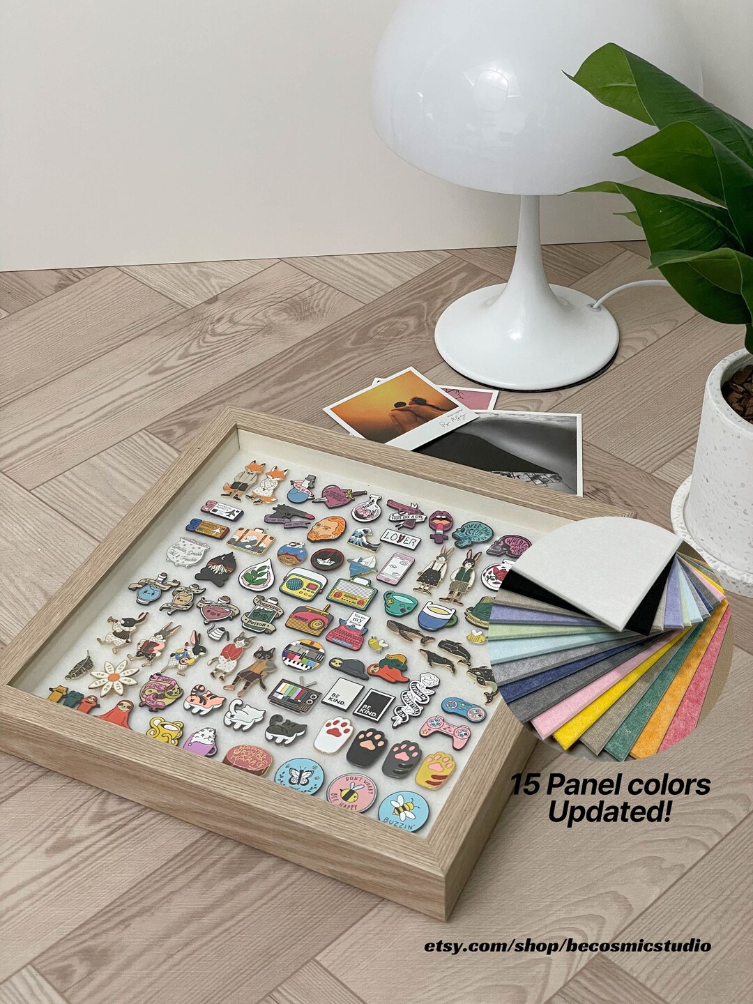 13x13” Square Pin Display Frame With Acrylic Cover – for Enamel Pins ...