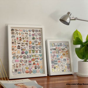 Large Acrylic Enamel Pin Display Frame – Dustproof Wall Case for Pin ...