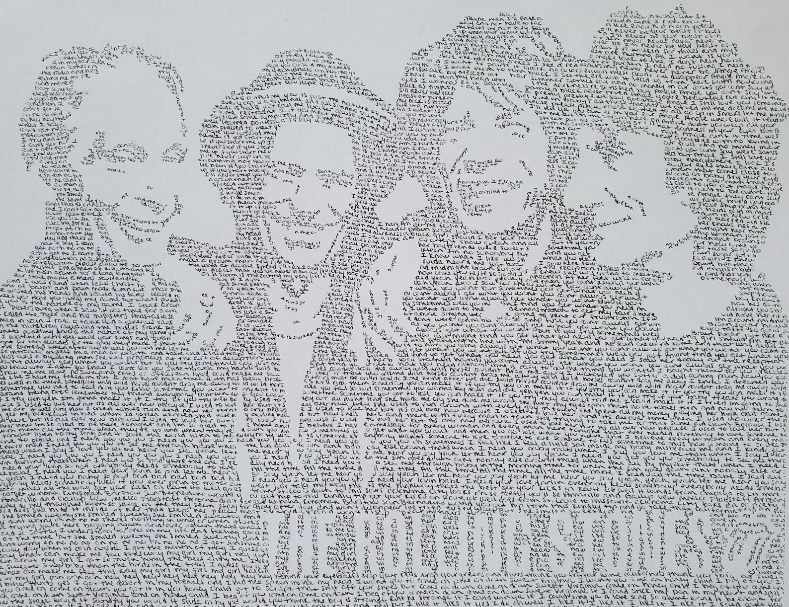 Rolling Stones Lyrics Art - Etsy