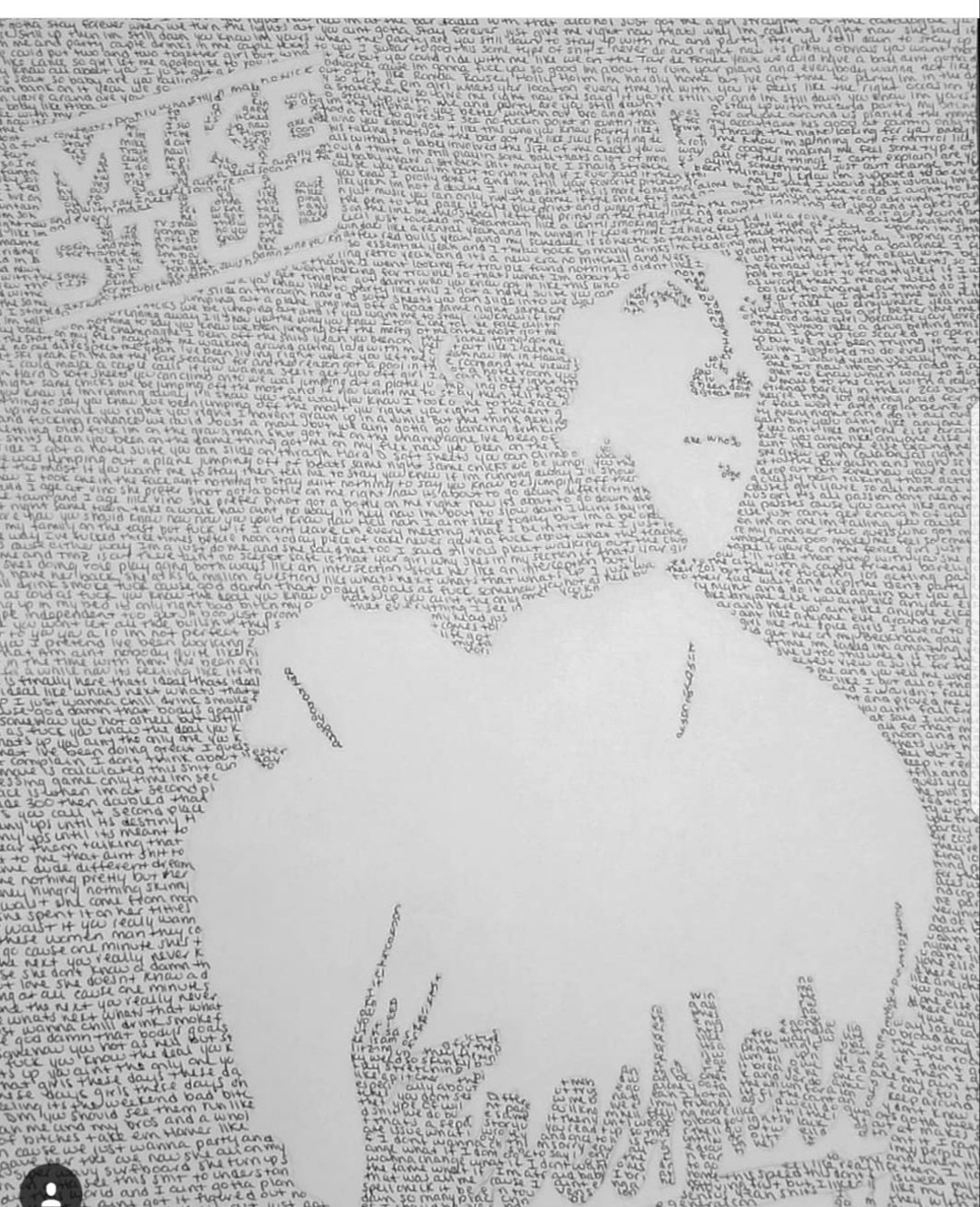 Mike Stud Lyrics Art - Etsy