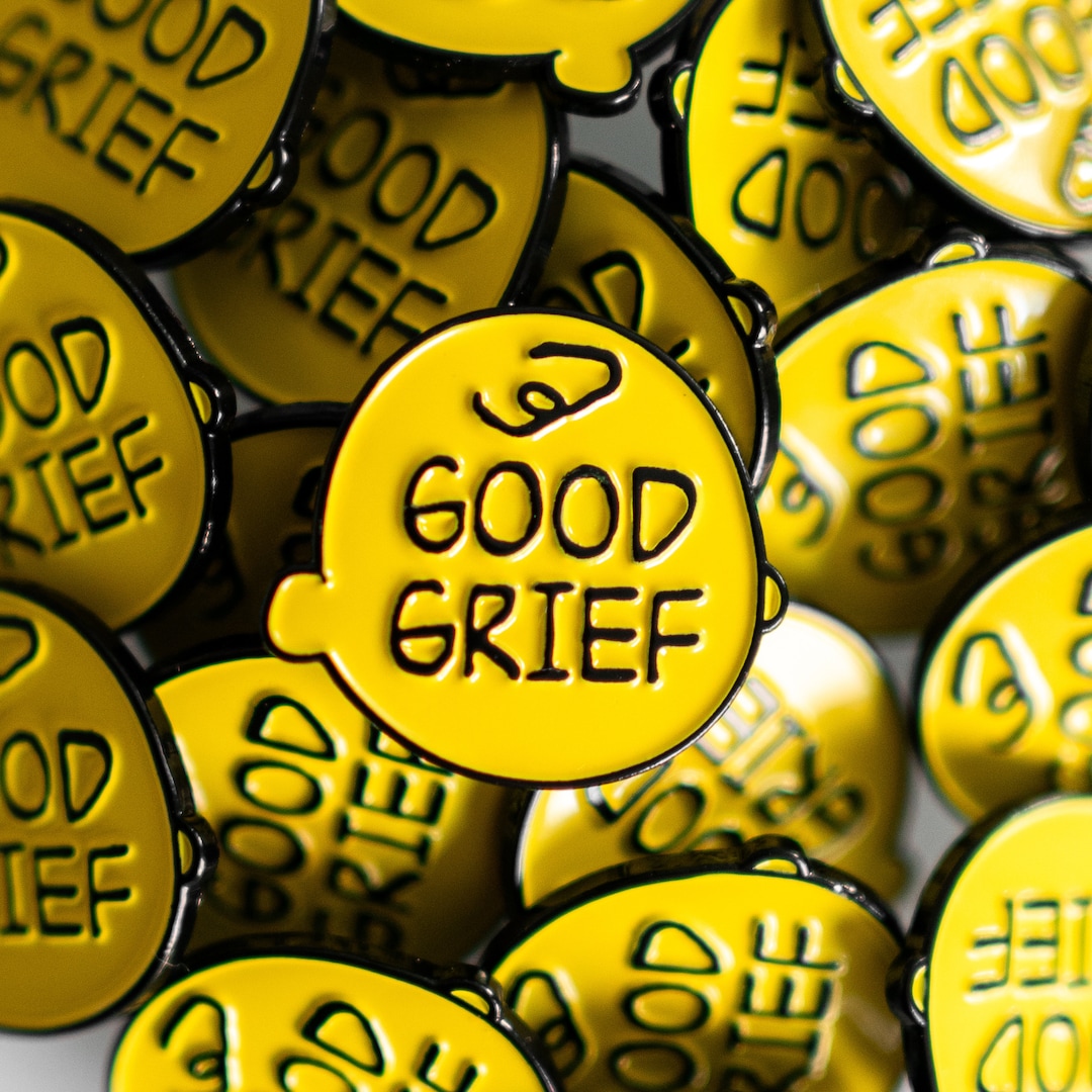 Charlie Brown Quote, Good Grief Enamel Pin - Etsy