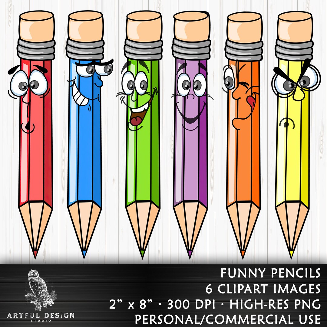 Funny Pencil Clipart, Pencil PNG, Pencil Clip Art, Pencil Image, Pencil ...