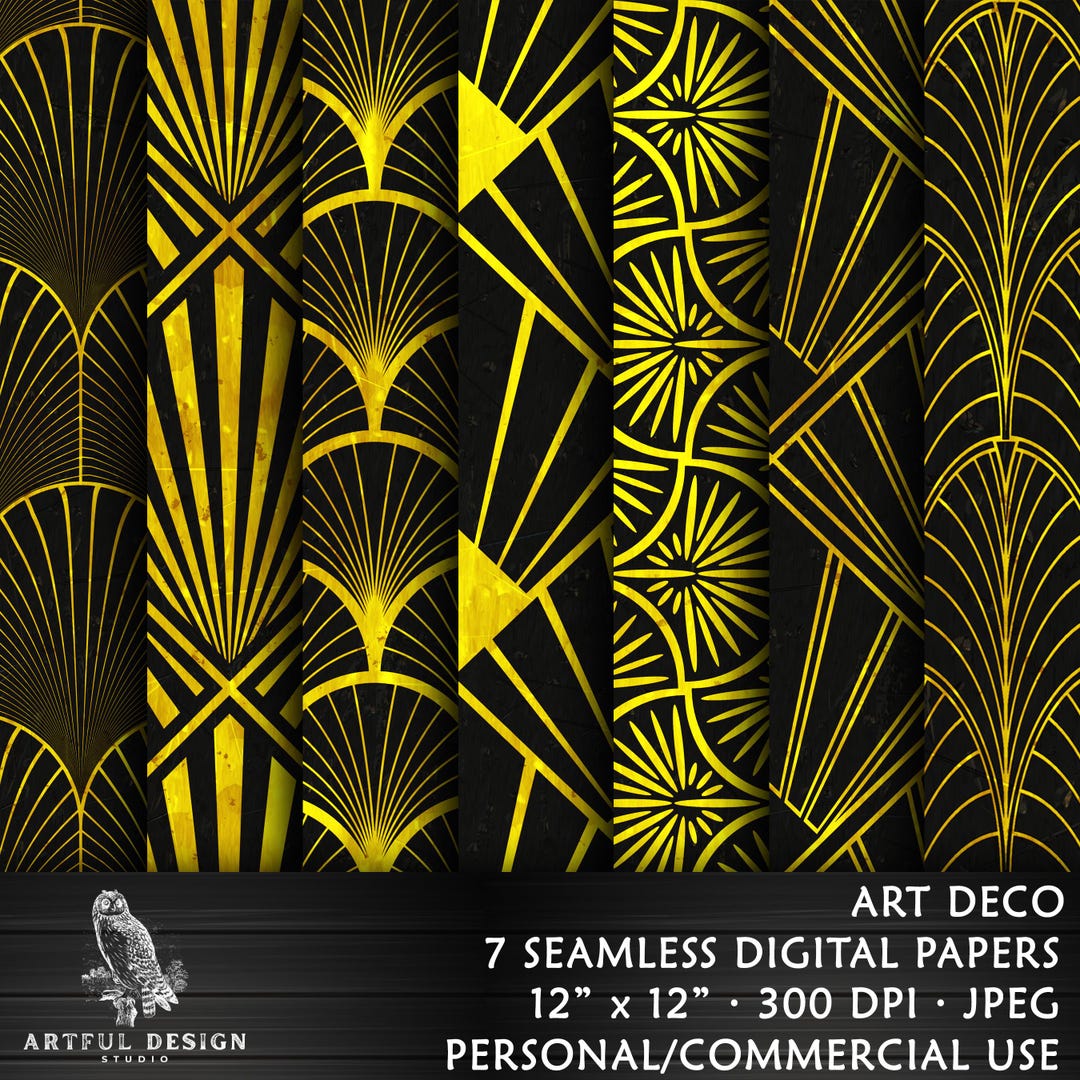 Seamless Art Deco Digital Paper Art Deco Pattern Art Deco Print Art ...