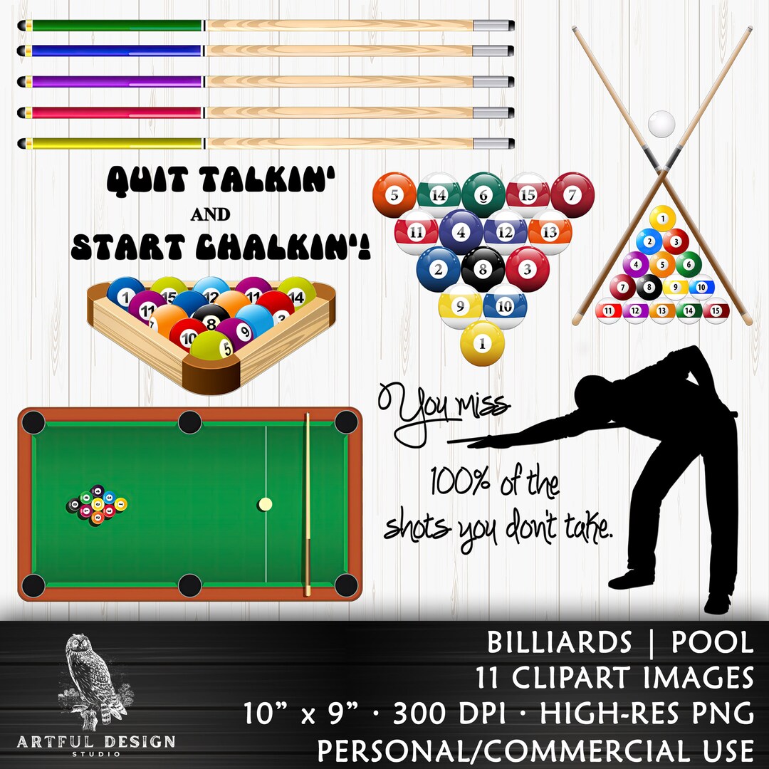 Buy Billiards PNG, Billiards Clipart, Pool PNG, Pool Clipart, Billiards ...