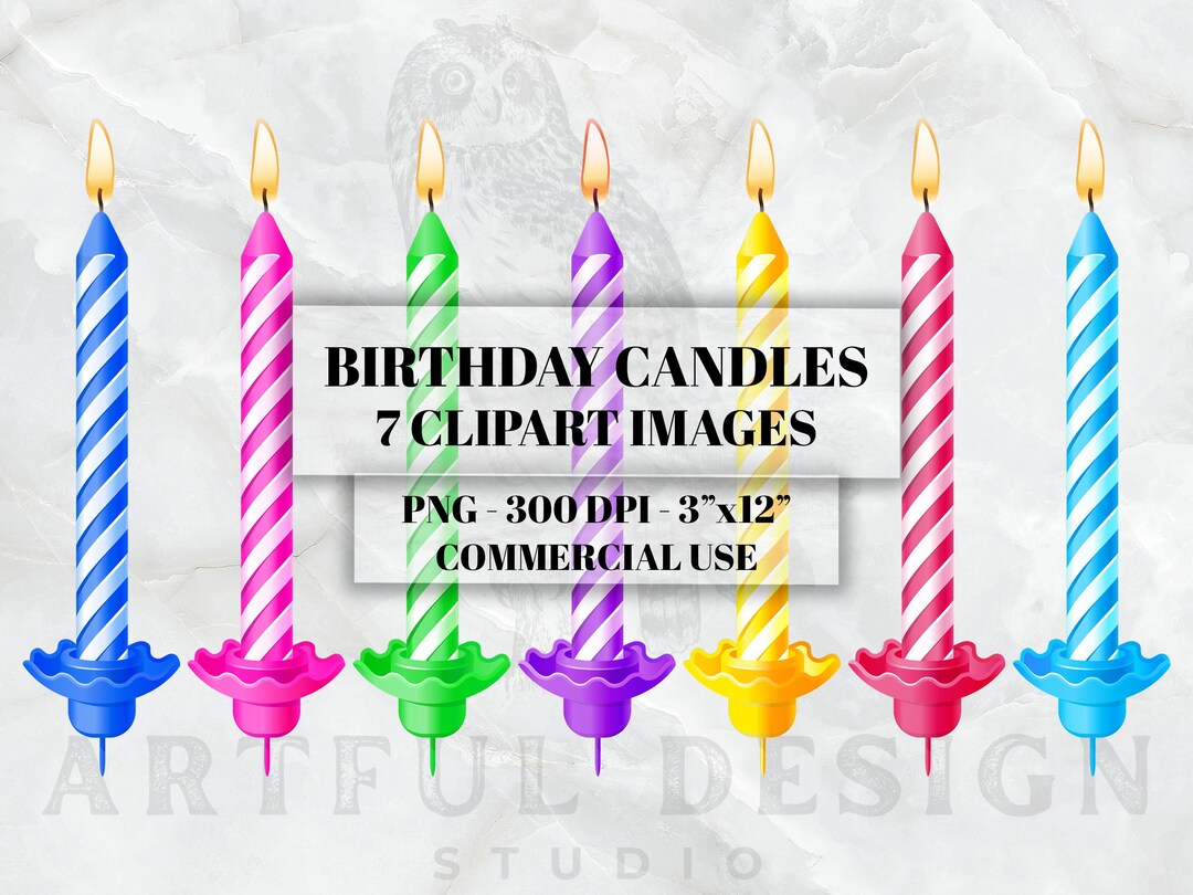 Striped Birthday Candle PNG, Birthday Candle Clipart, Birthday Candle ...