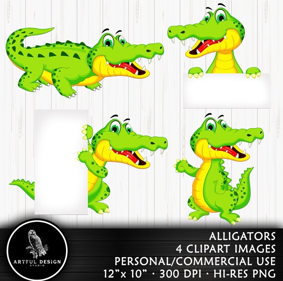 Funny Cartoon Alligator