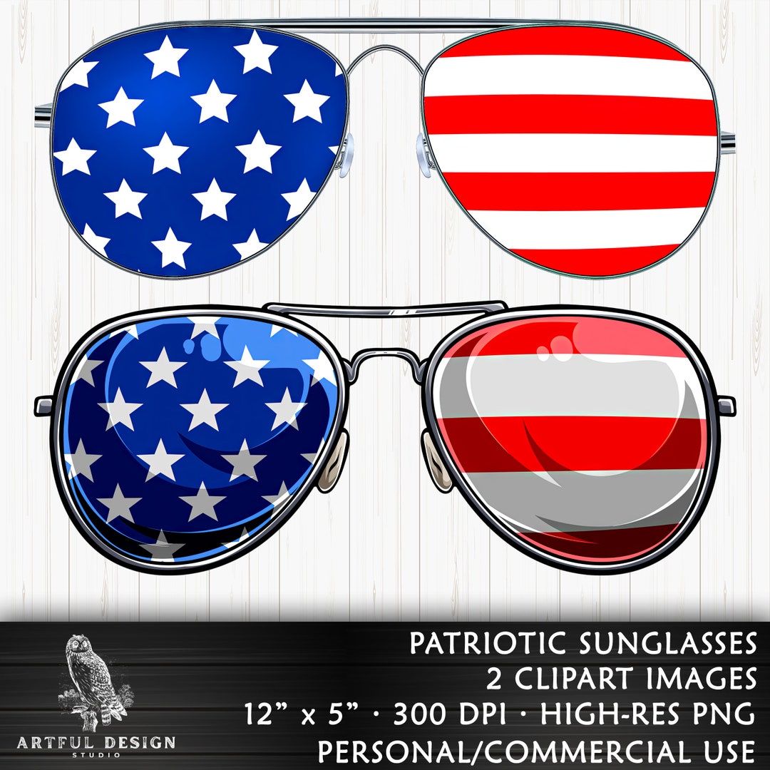 Patriotic Sunglasses PNG, Patriotic Sunglasses Clipart, 4th of July ...
