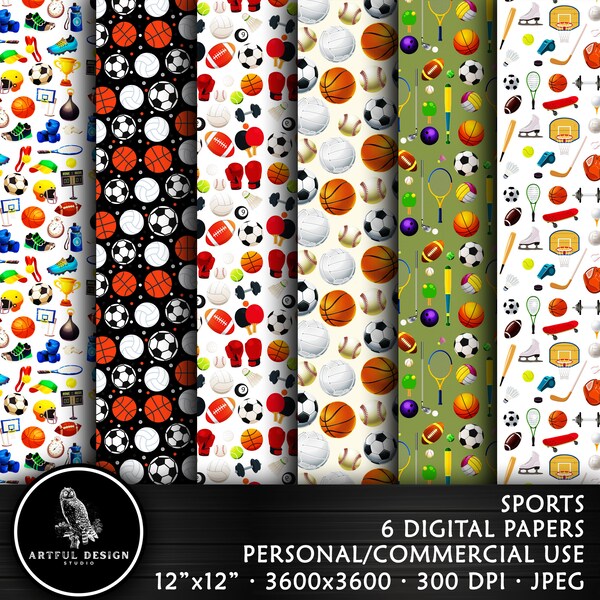 Sports Pattern - Etsy