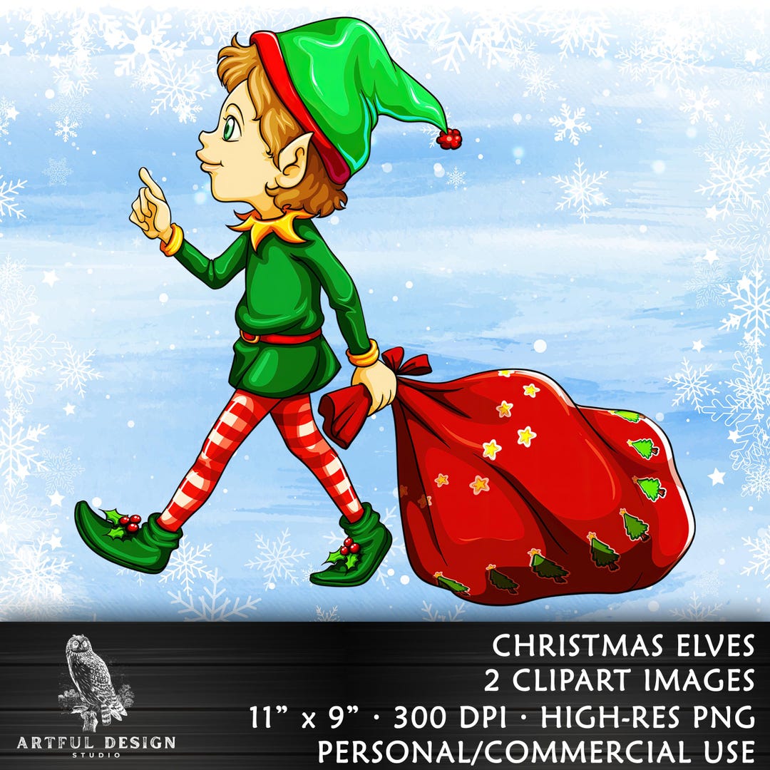 Christmas Elf PNG, Elf Clipart, Santa Helper, Elf Clip Art, Elf Girl ...