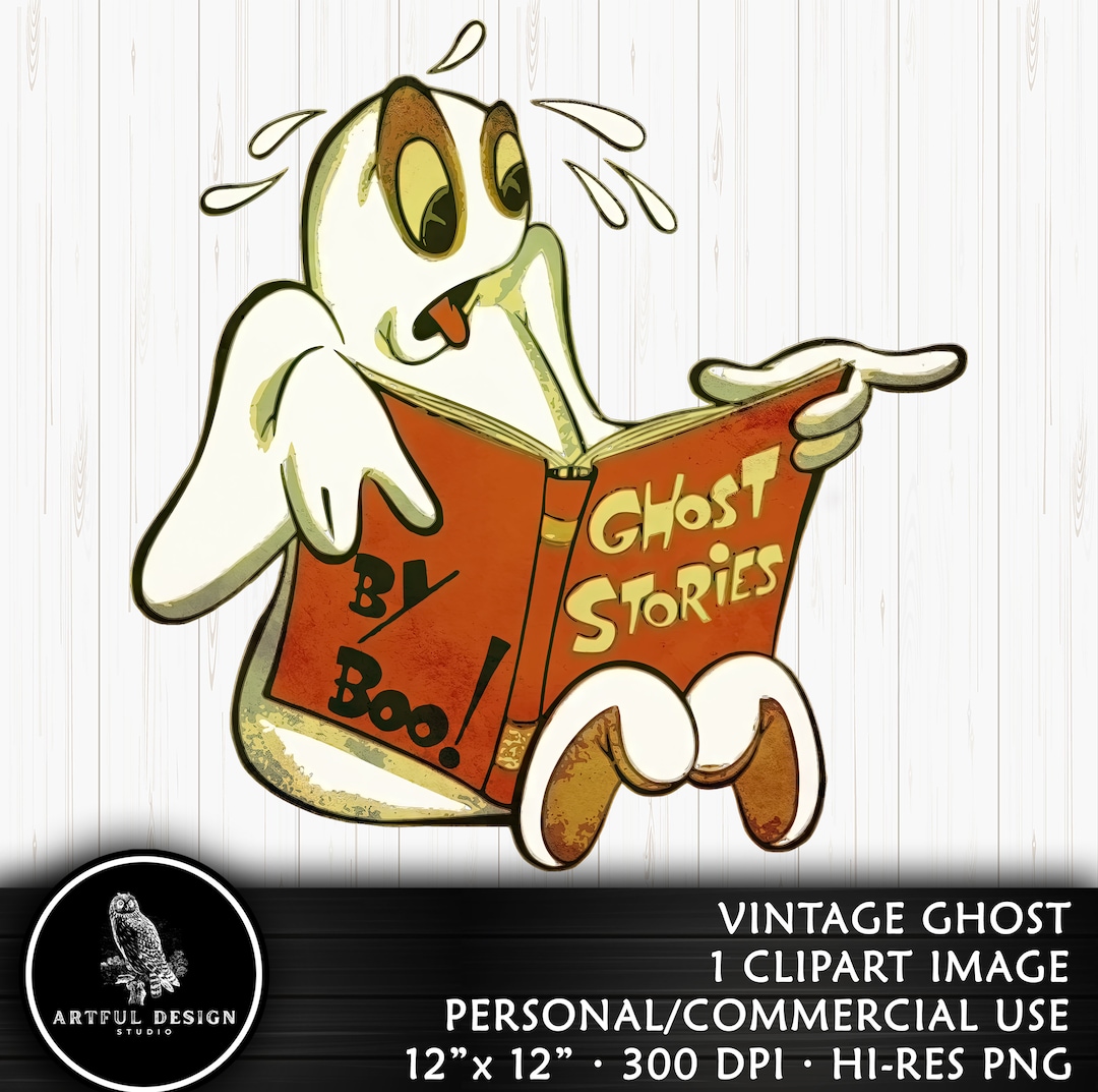Vintage Ghost PNG Vintage Ghost Clipart Halloween Clipart - Etsy