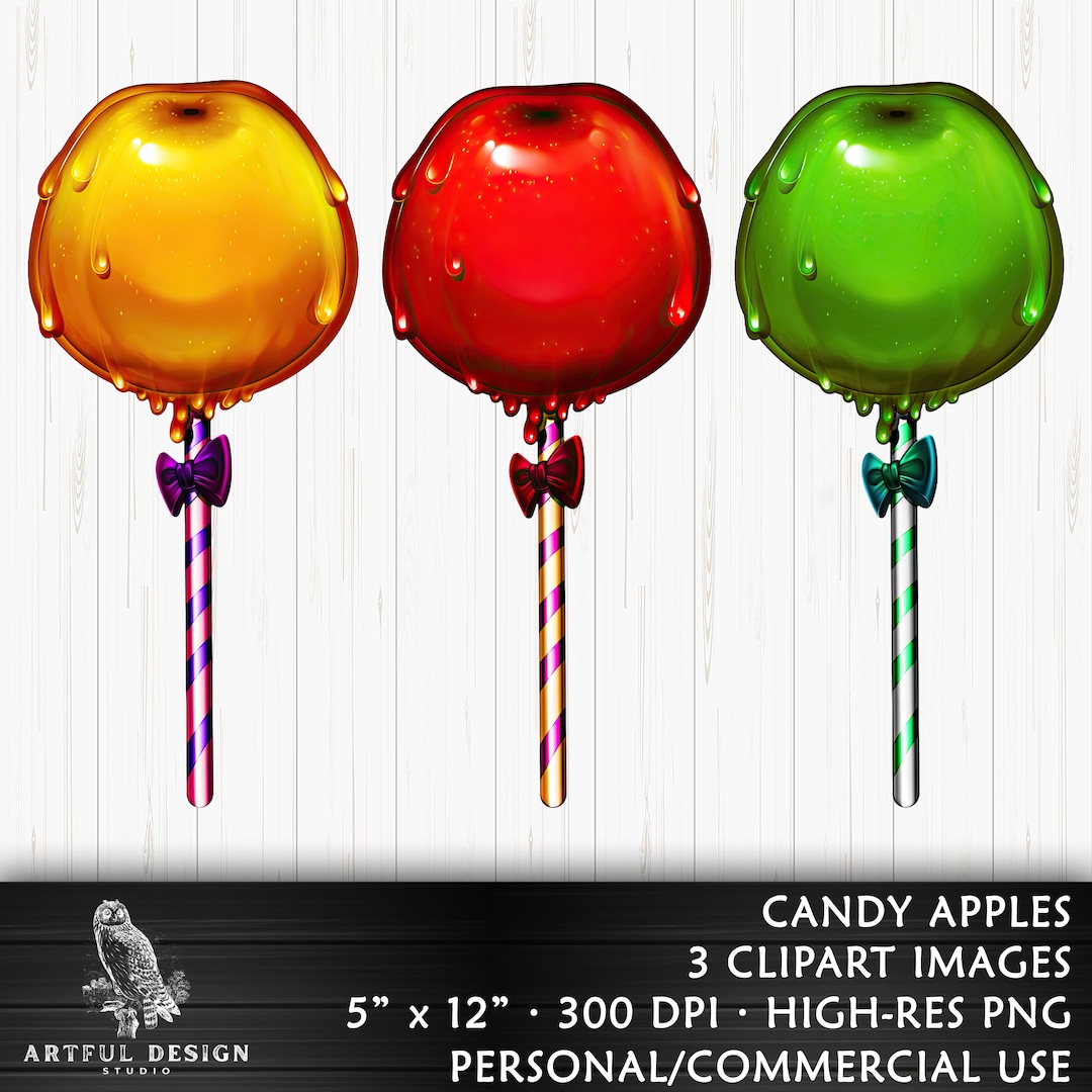 Candy Apple PNG, Candy Apple Clipart, Candy Coated Apple, Candy Covered ...