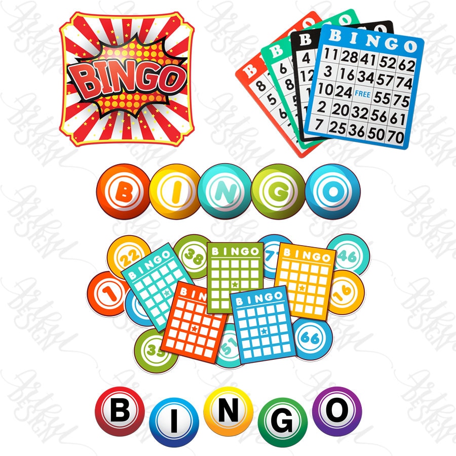 Bingo Clipart Bingo Clip Art Bingo Game PNG Bingo Balls | Etsy