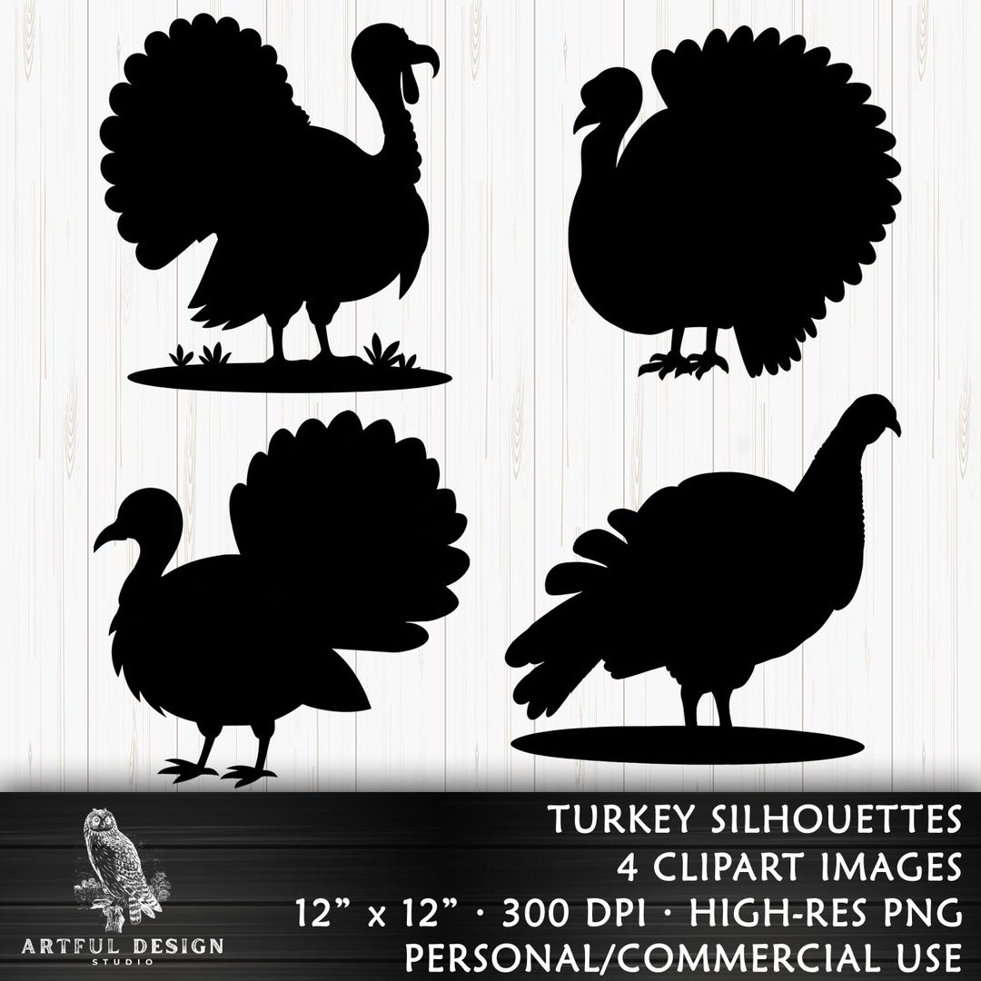 Thanksgiving Turkey PNG, Turkey Clipart, Turkey Silhouette PNG, Turkey ...