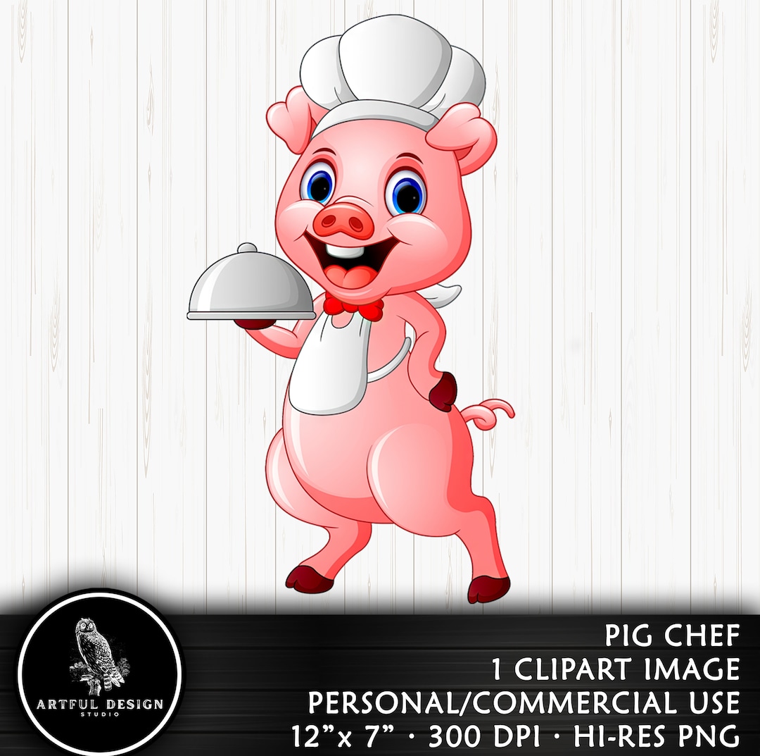 Pig Chef PNG, Pig Chef Clipart, Chef Pig Clipart, Pig Sublimation, Pig ...
