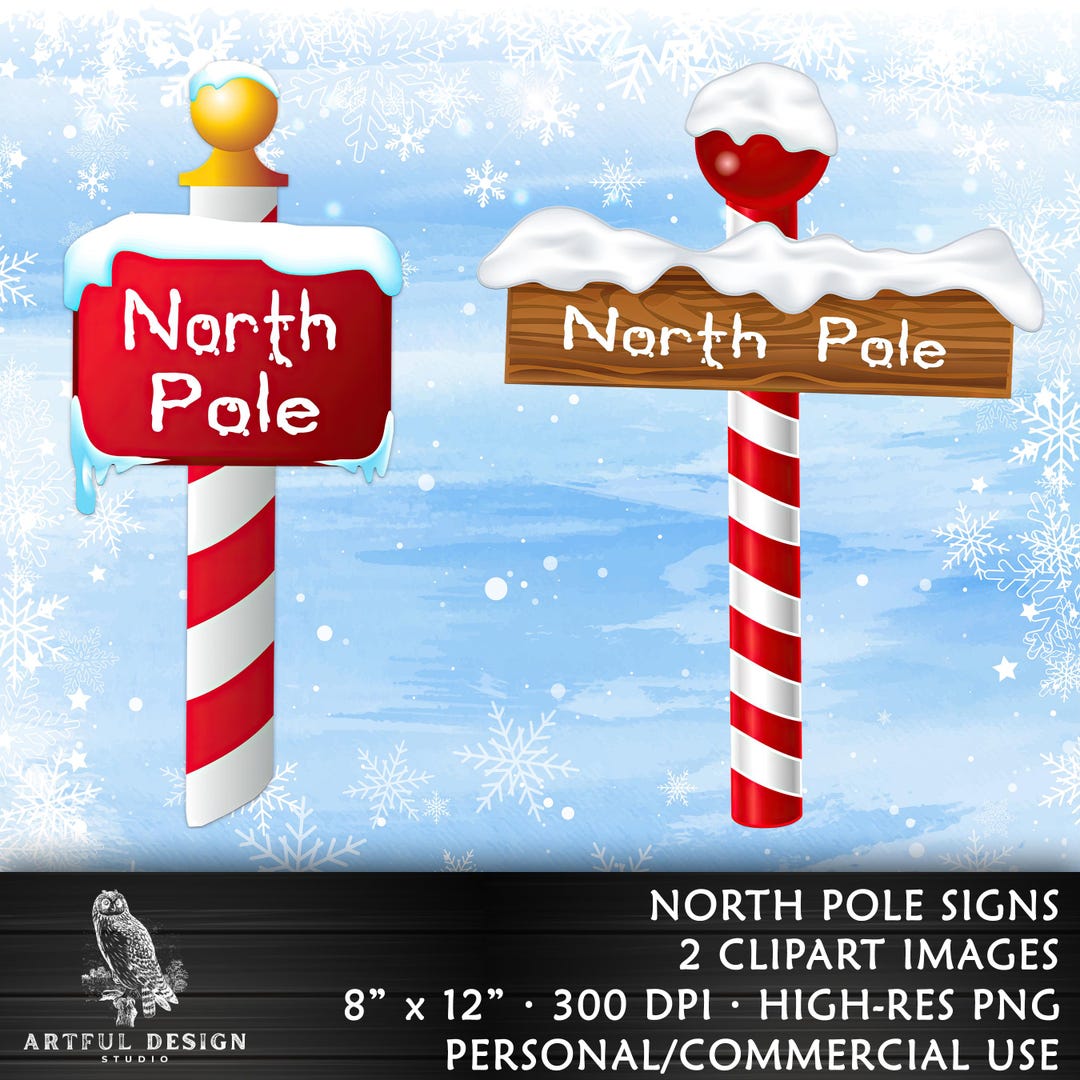 Christmas North Pole Sign PNG, North Pole Sign Clipart, North Pole PNG ...