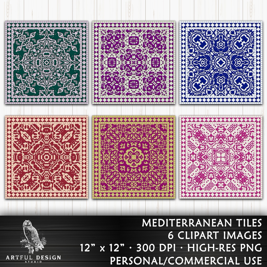 Mediterranean Tile PNG, Tile Clipart, Tile Clip Art, Tile Sublimation ...