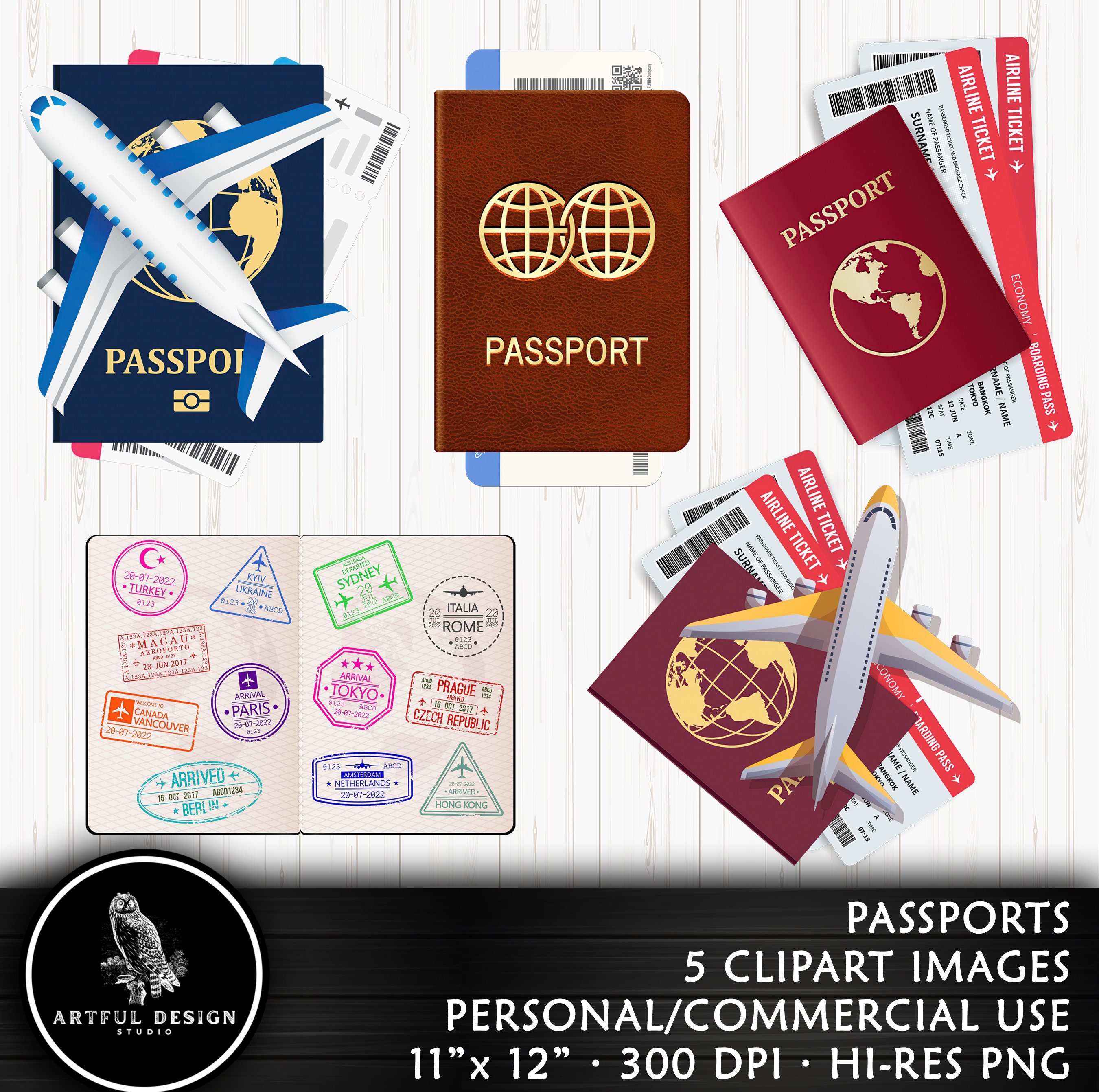 Inside Passport Clipart