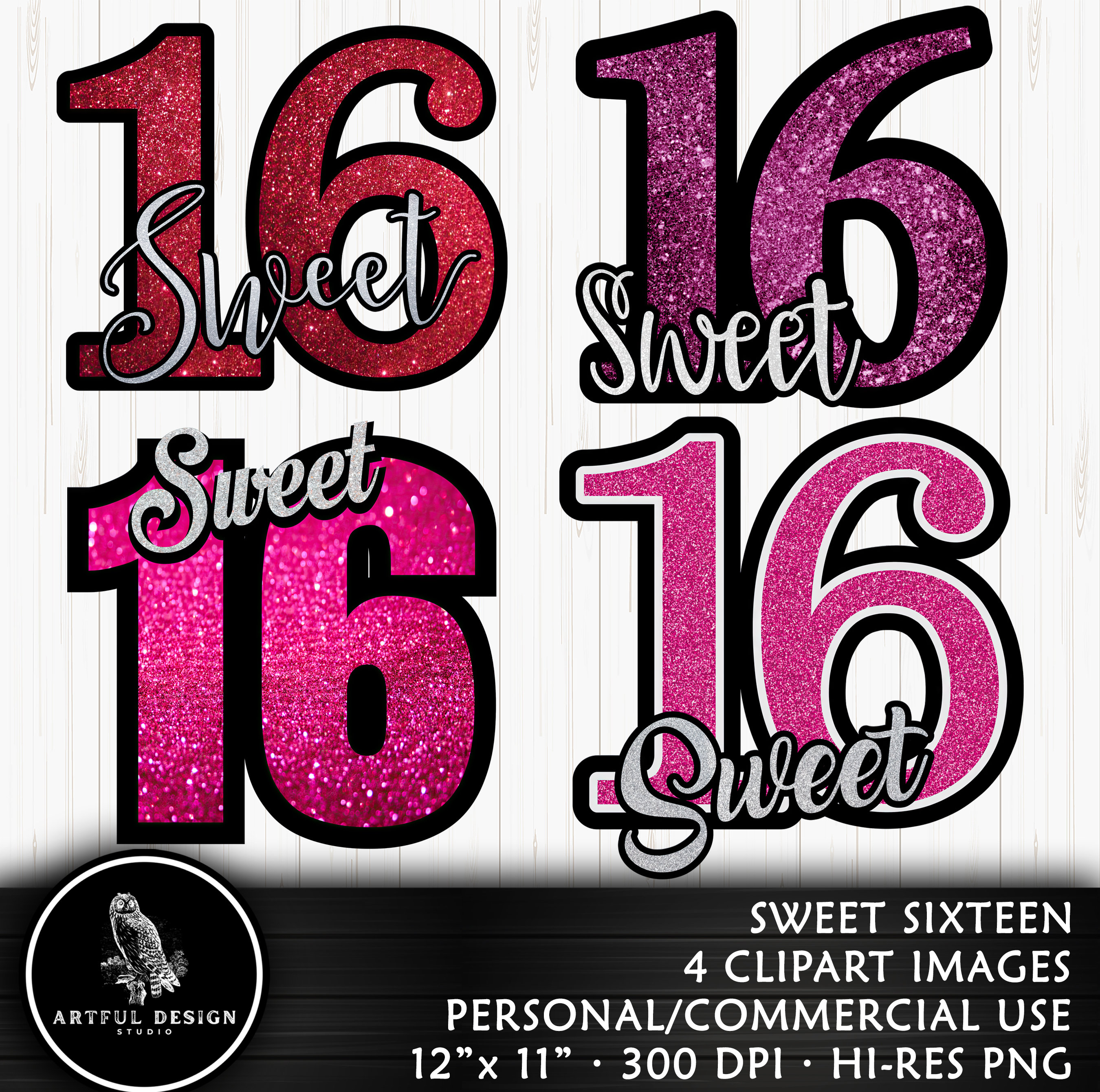 16 Birthday Clipart