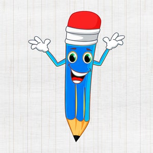 Funny Pencil PNG, Funny Pencil Clipart, Back to School Pencil PNG, Cute ...