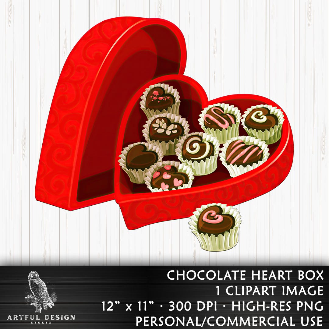 Valentine Day Chocolate Box of Chocolate Candy, Valentine Chocolate PNG ...