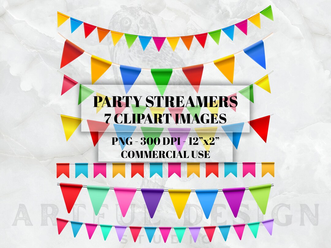 Party Streamer PNG, Party Streamer Clipart, Birthday Banner, Birthday ...