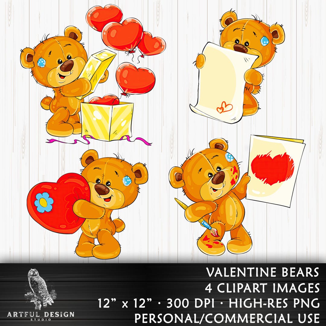 Be My Valentine Bear Clipart, Valentine Bear PNG, Valentine Teddy Bear ...