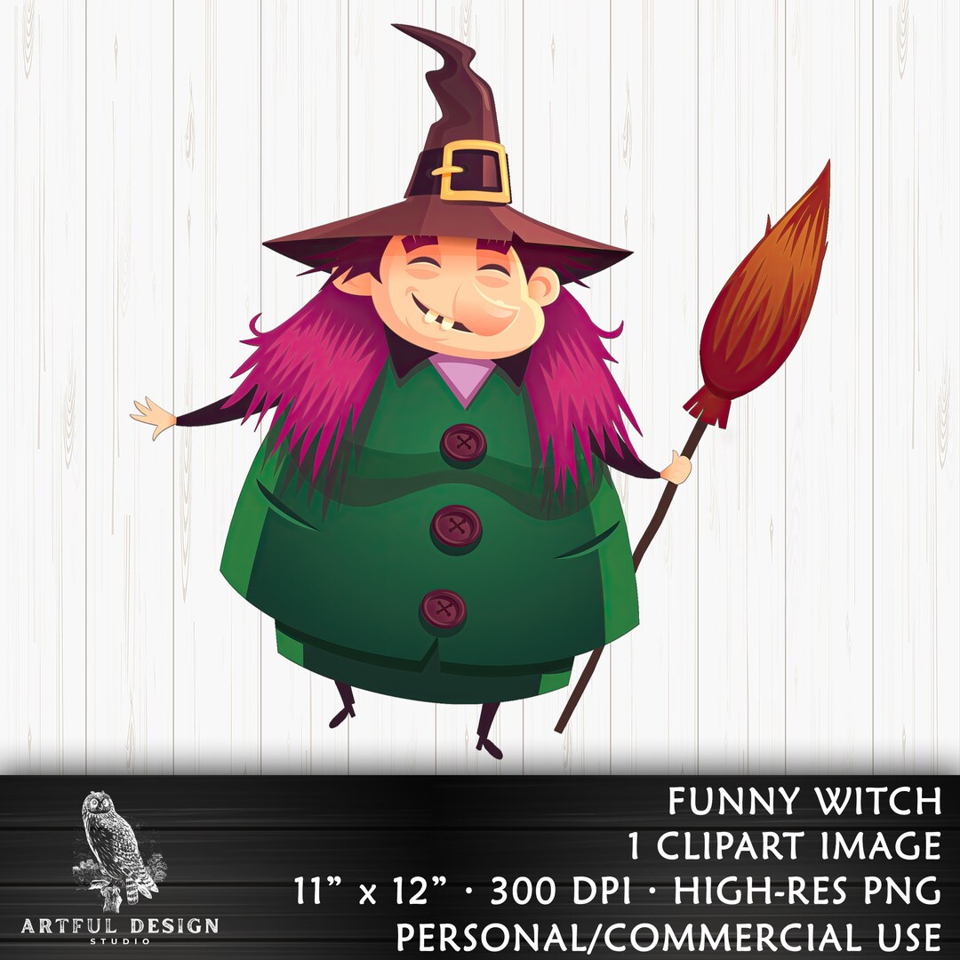 Halloween Witch PNG, Funny Witch Clipart, Witch Clip Art, Witch ...