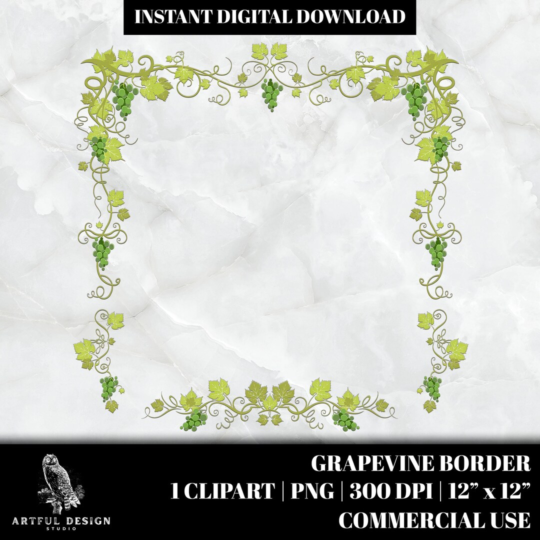 Grapevine Border PNG, Grapevine Border Clipart, Grapevine Wreath ...