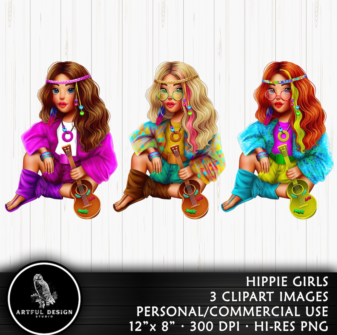 Hippie Girl PNG, Hippie Girl Clipart, Hippie Clipart, Hippie PNG ...