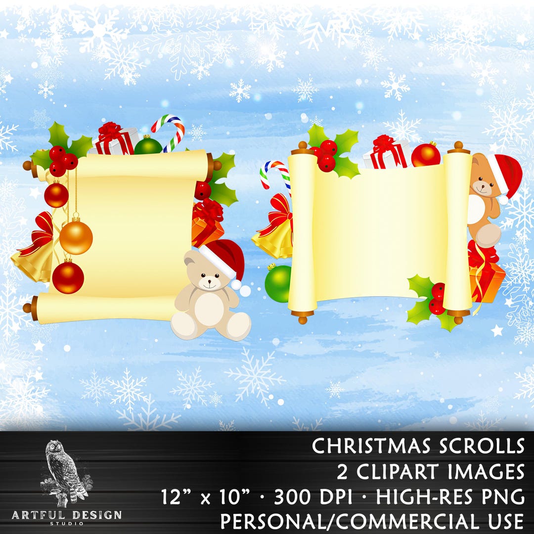 Christmas Scroll PNG, Christmas Scroll Clipart, Scroll Clip Art, Scroll ...