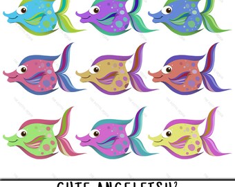 Cute fish clipart | Etsy