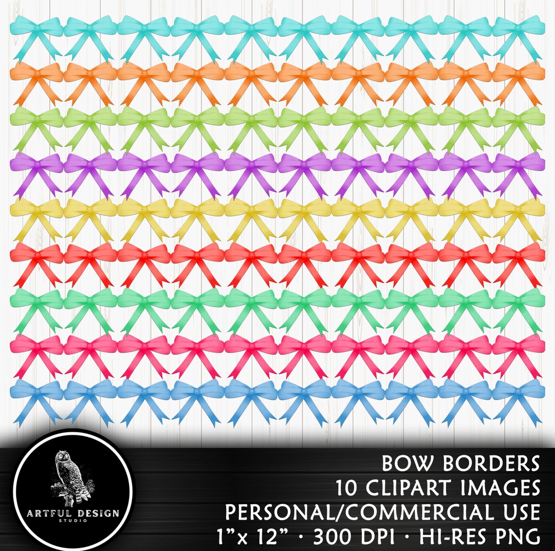 Bow PNG, Bow Clipart, Bow Border Clipart, Bow Sublimation, Bow Image ...