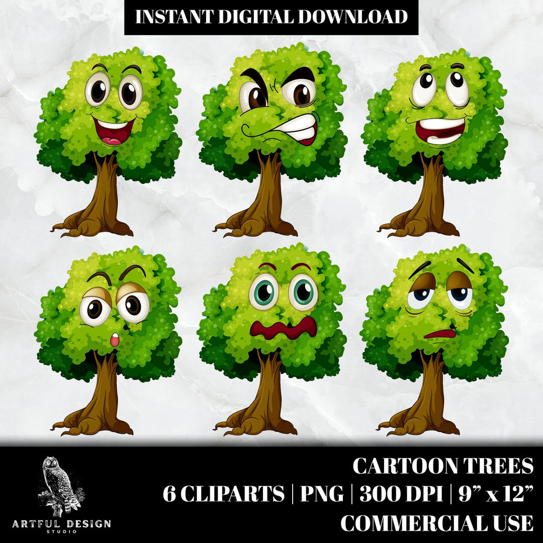Cartoon Tree PNG, Cartoon Tree Clipart, Cartoon Tree With Face, Earth ...