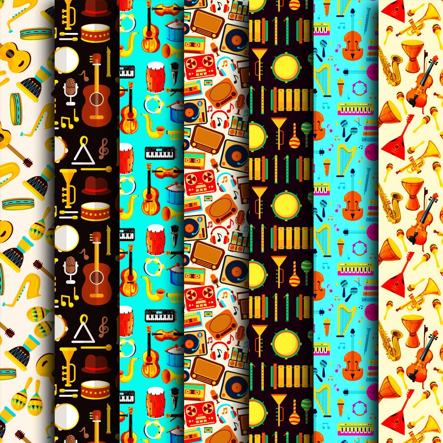 Music Digital Paper Music Scrapbook Paper Music Wallpaper | Etsy