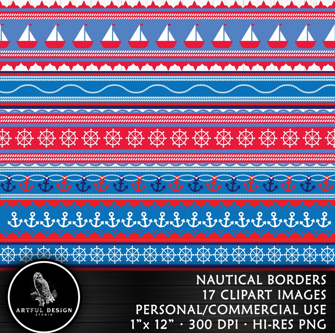 Nautical Border PNG, Nautical Border Clipart, Nautical Clipart, Border ...