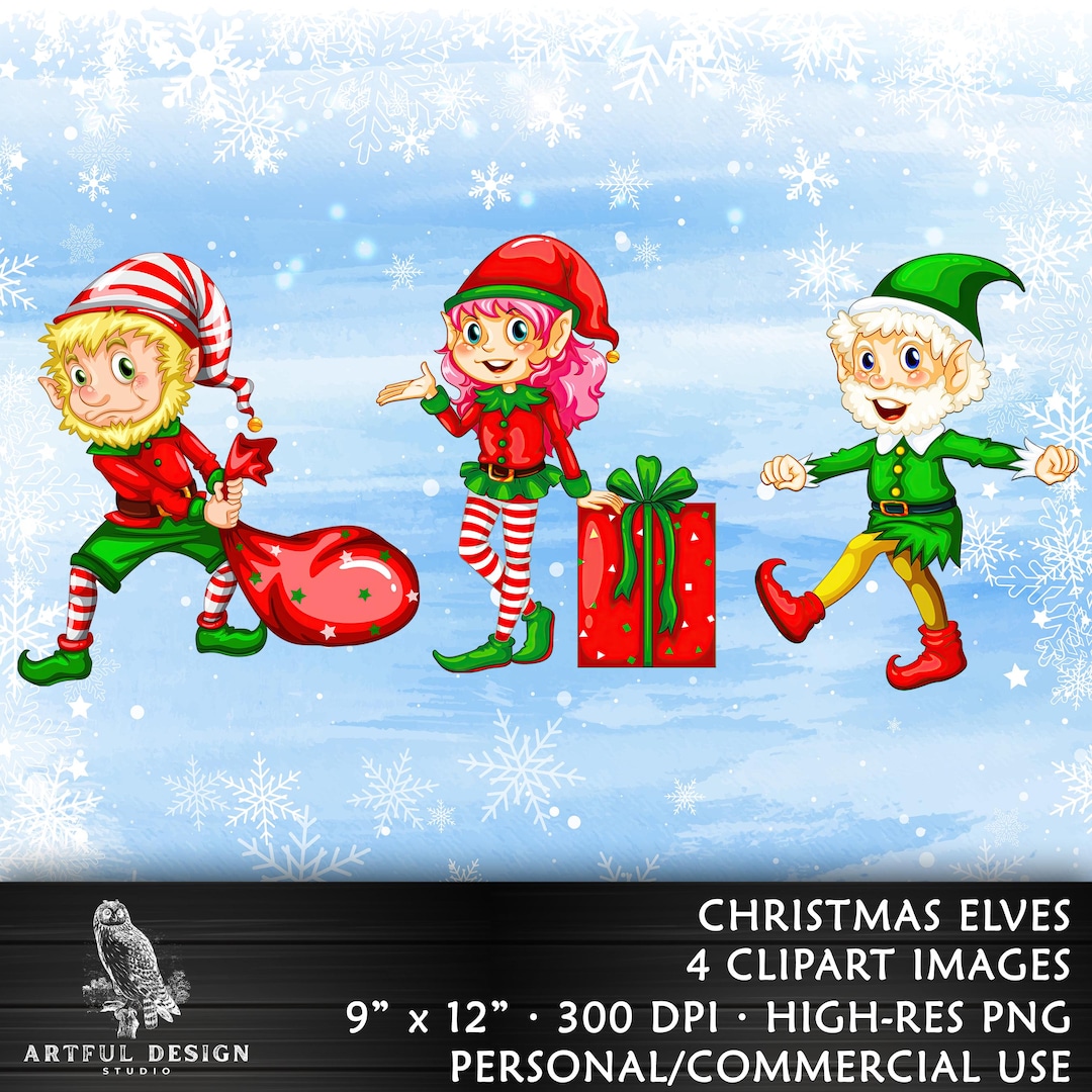 Christmas Elf PNG, Elf Clipart, Santa Helper, Elf Clip Art, Elf Girl ...
