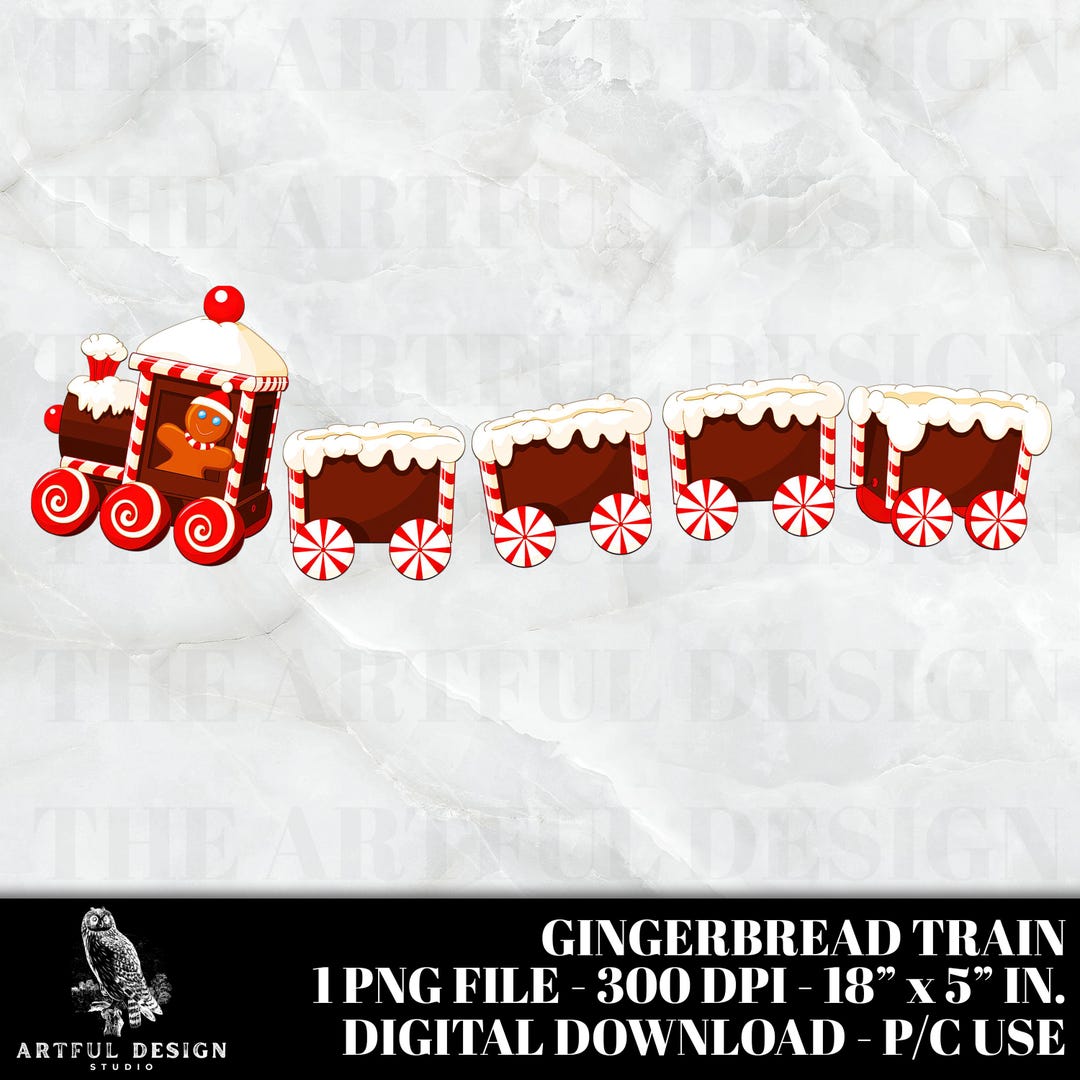 Christmas Gingerbread Train PNG, Gingerbread Train Clipart, Christmas ...