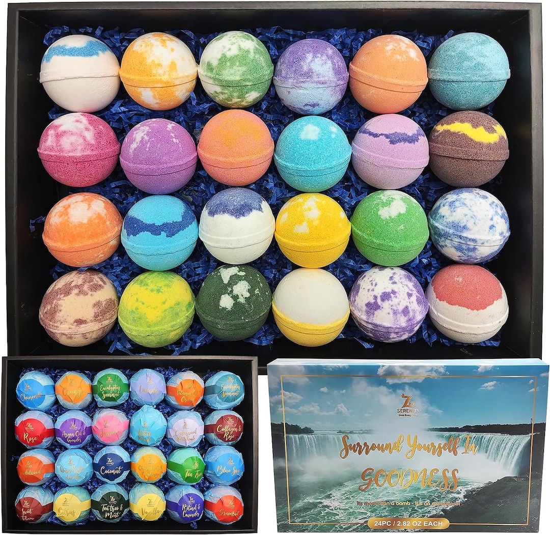 Mothers Day Gift Set for Mom 24 Bath Bombs Gift Set for Women ...