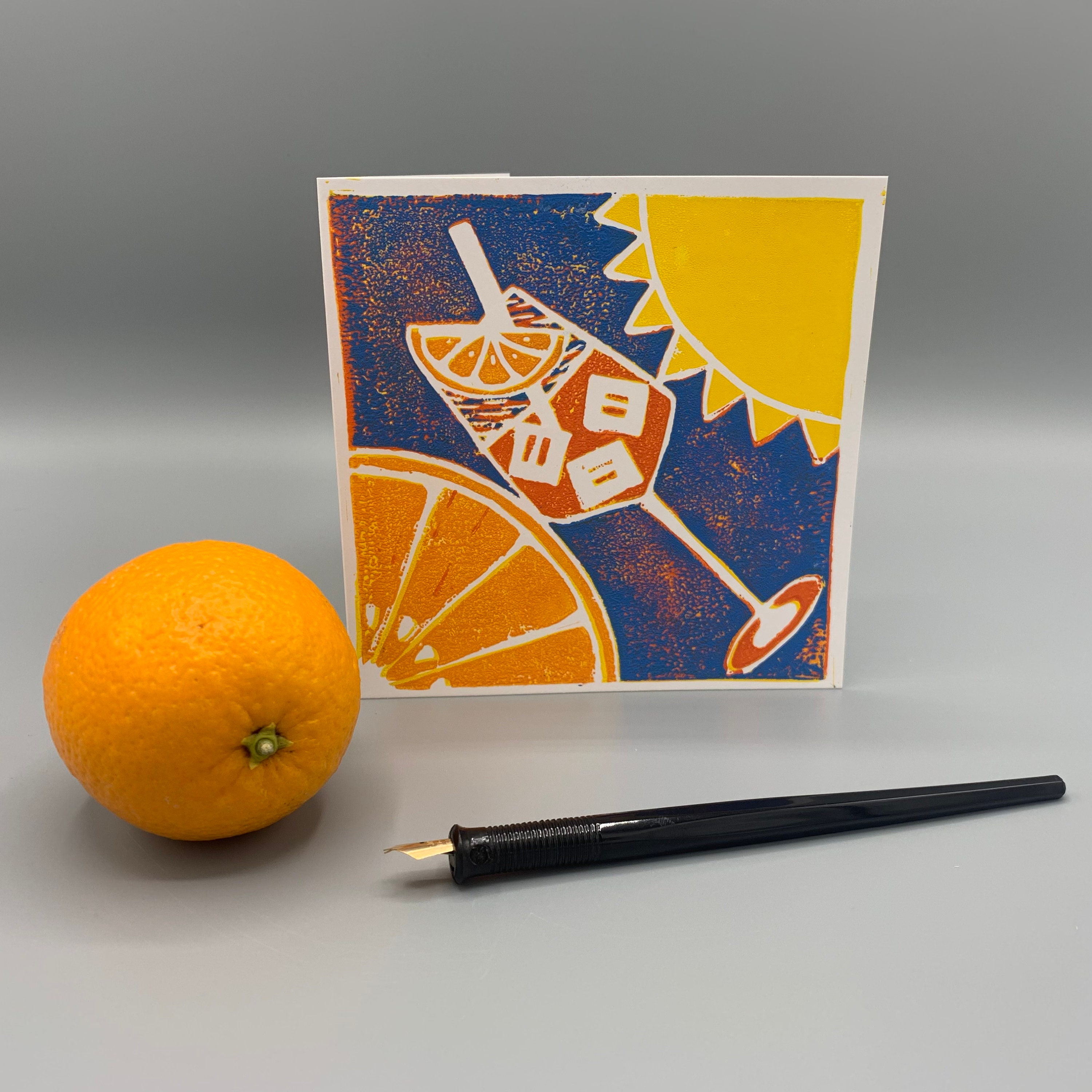 Aperol Spritz Card Linocut Limited Edition Print for Fathers Day ...