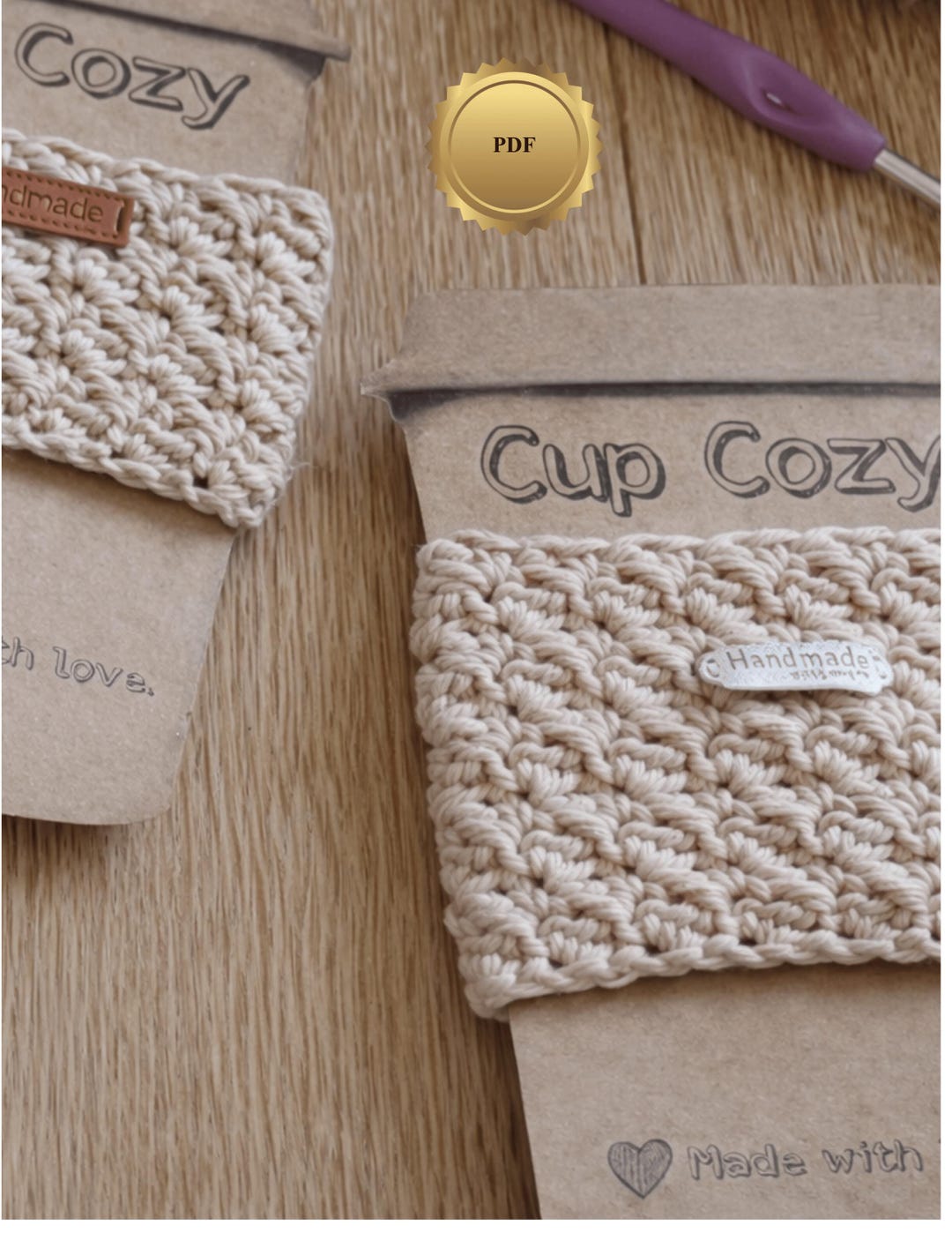 Cup Cozie Pattern – Beginner Friendly Crochet , With Bonus Pattern (PDF ...