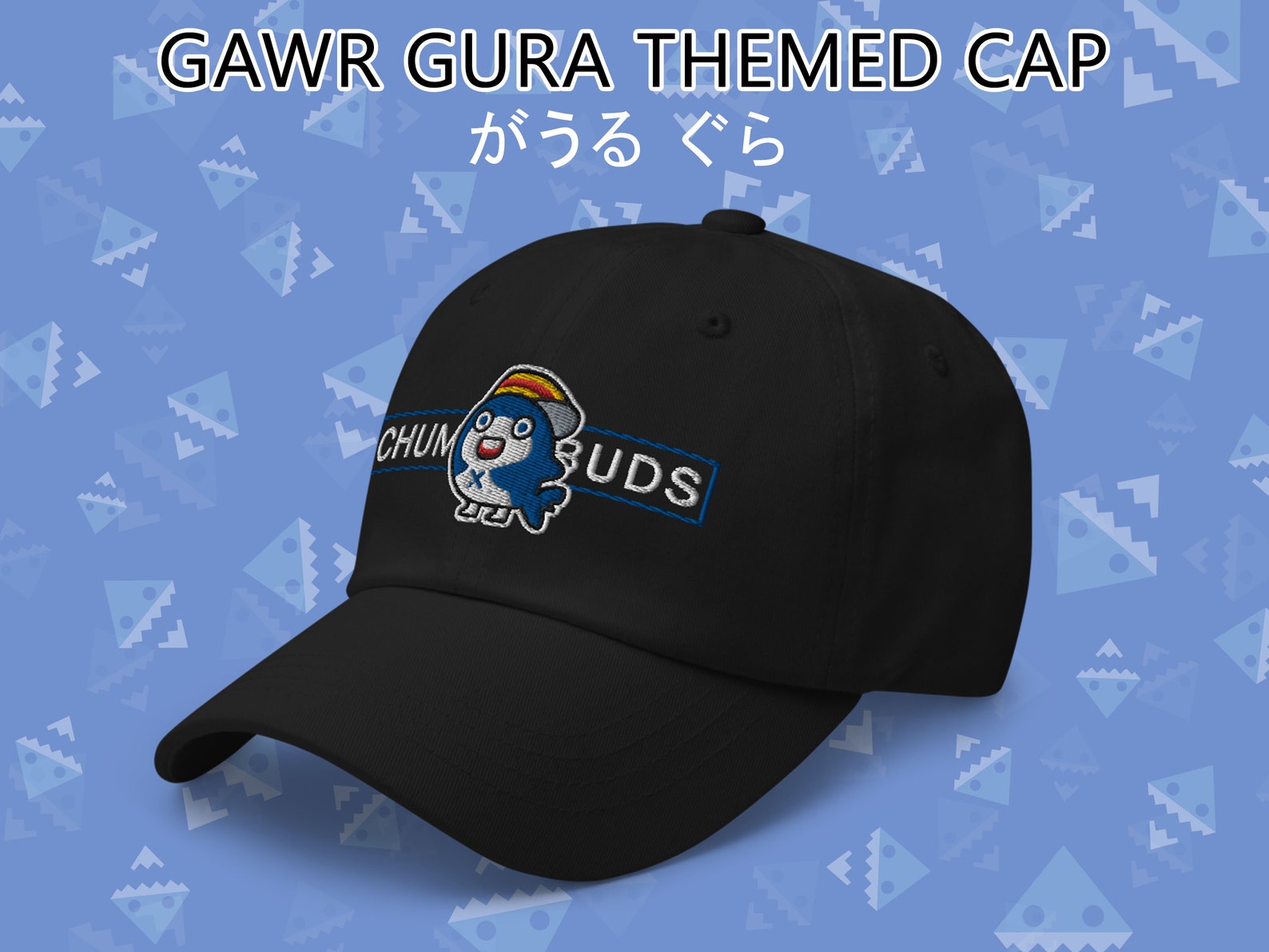 Hololive Gawr Gura Chumbuds Cap | Etsy