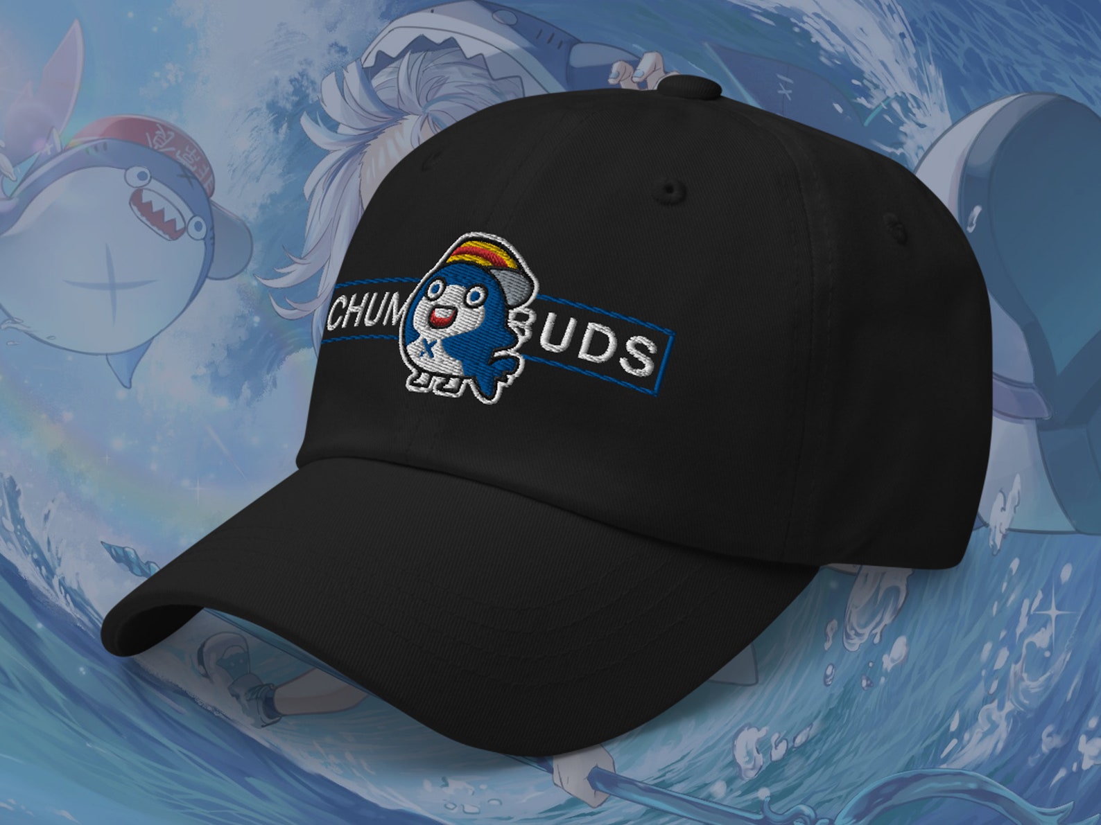 Hololive Gawr Gura Chumbuds Cap - Etsy