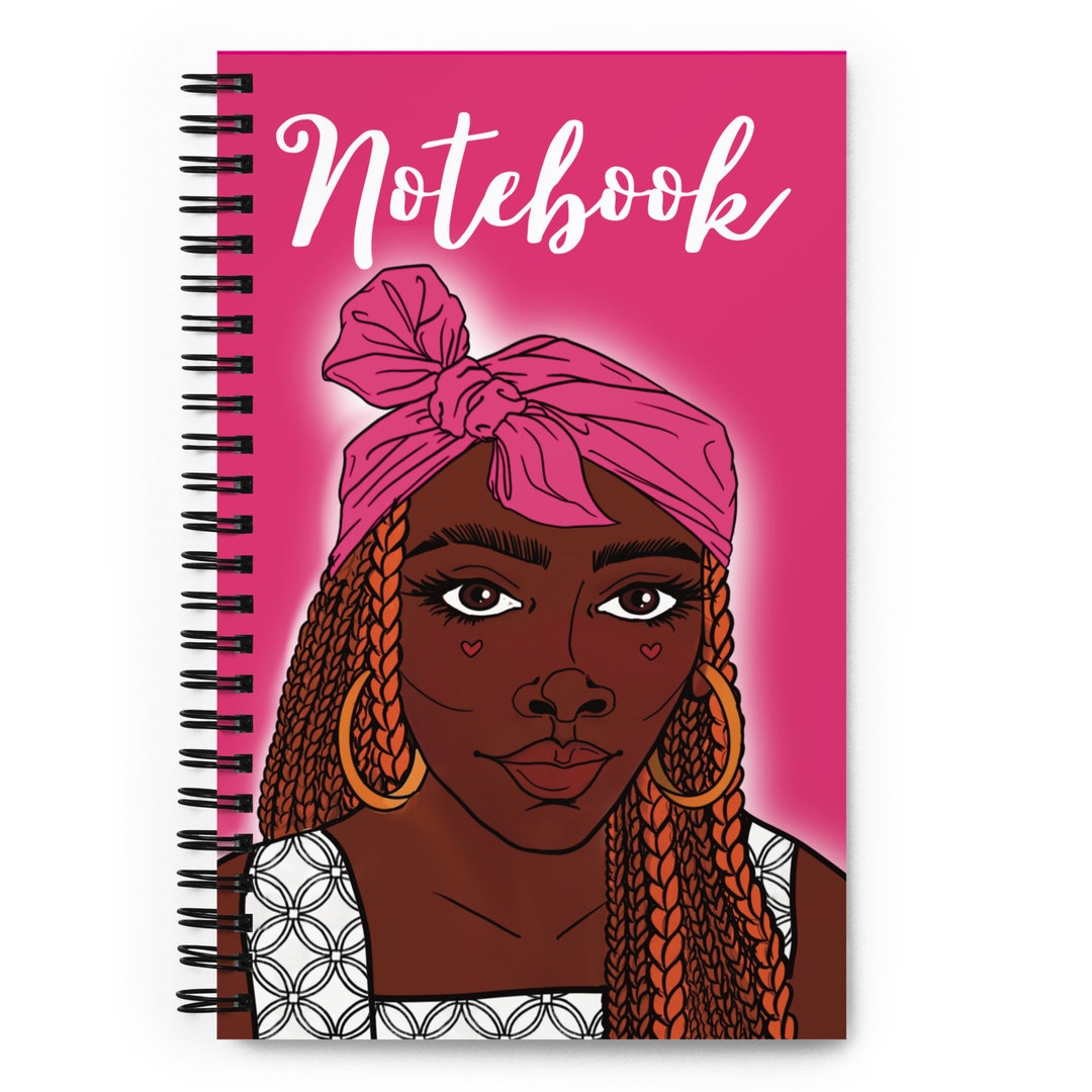 Black Girl Pink Spiral Dotted Notebook Black Girl - Etsy