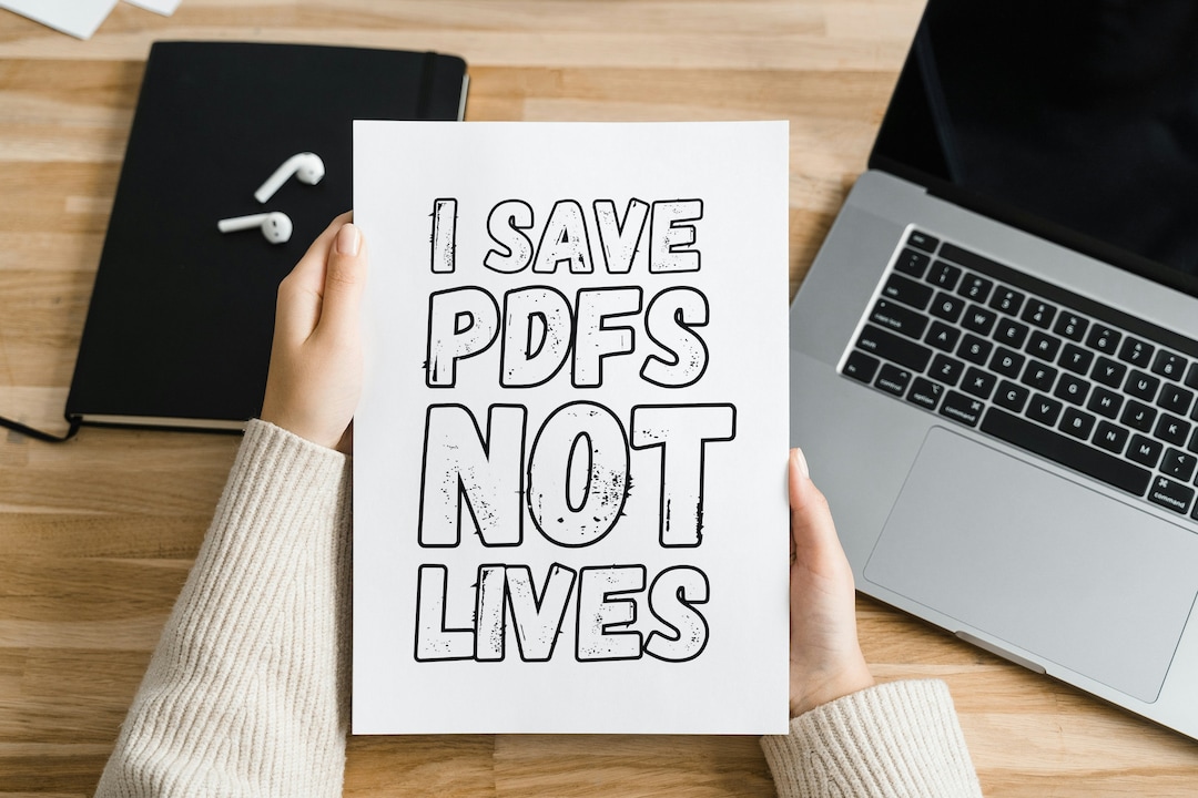 I Save Pdfs Not Lives Coloring Page, Digital Download, Stress Relief ...